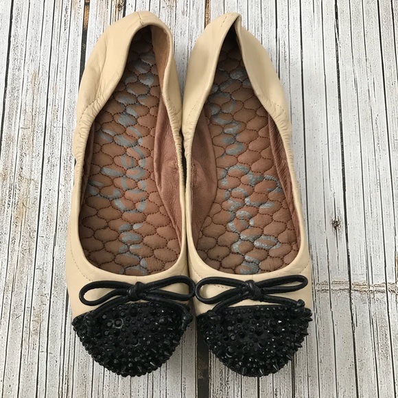 Sam Edelman | Shoes | Sam Edelman Spike Stud Captoe Flats Sz 55 | Poshmark